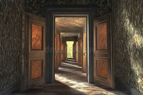 Unique House Structure Featuring Numerous Doors Leading Into An Unseen