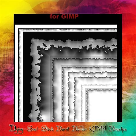 Burnt Border Gimp Brushes By Dying Soul Stock On Deviantart