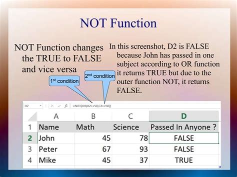 Logical Functions In Excel Ppt