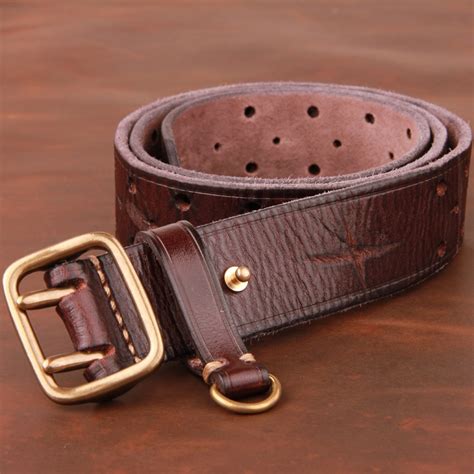 Double Pin Copper Buckle Men S Luxury Fashion Belt Retro First Layer