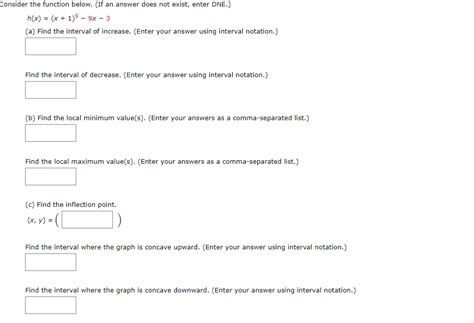 Solved Consider The Function Below If An Answer Does Not