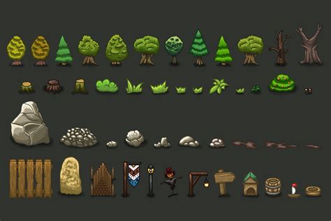2D RPG Summer Tileset CraftPix Net