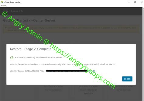 How To Restore Vcenter Server From A File Based Backup Angry Admin