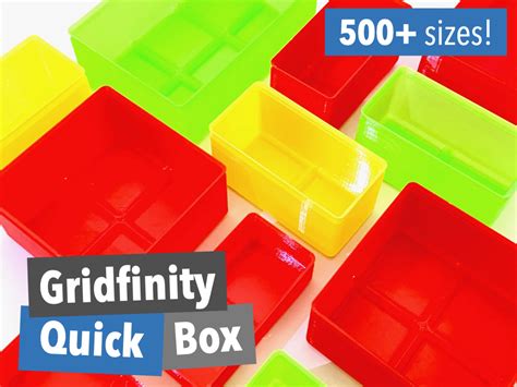 Gridfinity Box Quick Print Less Filament By Glennovits 3d