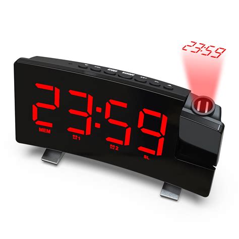 Walmart Ceiling Projection Alarm Clock With Fm Radio Usb Phone Charger