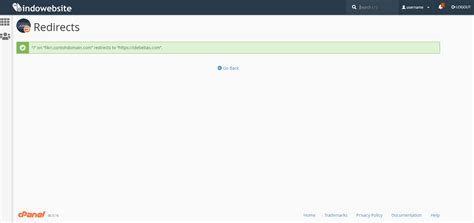 Cara Setting Redirect Melalui CPanel IndoWebsite Knowledgebase