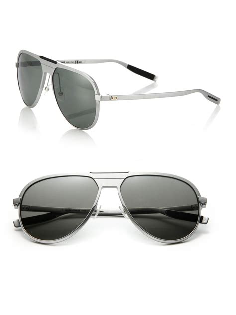 Dior Homme 136s 59mm Mirror Aviator Sunglasses In Metallic For Men Lyst