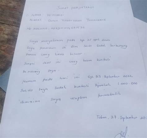 Sempat Viral Akhirnya Uang Nasabah BRI Yang Hilang Sudah Dikembalikan