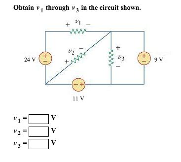 Solved Obtain V1 Through V3 In The Circuit Shown Chegg Com