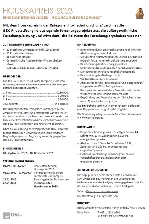2023 Houska Prize Submission Guidelines Higher Education Research Bandc
