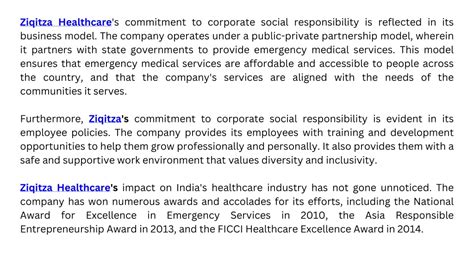 Ppt Ziqitza Healthcares Impact On Indias Healthcare Industry A Case