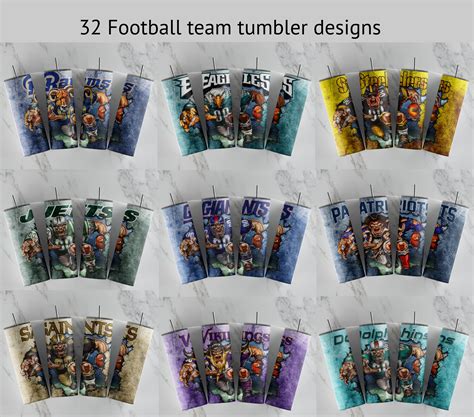 20oz Football Tumblers Football Sport Tumblers Football Tumbler Teams