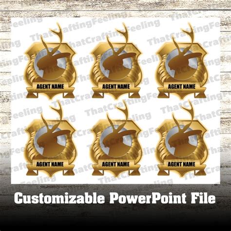 Agent Shield Template Printable