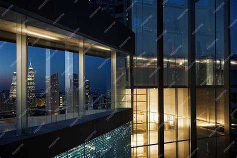 Premium Photo Translucent Cityscape Illuminated Urban Architecture