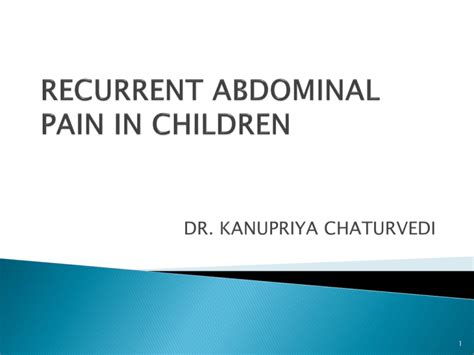 Recurrent Abdominal Pain