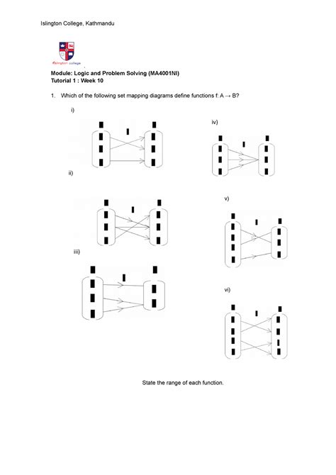 Tutorial 1 Week10 Islington College Kathmandu Module Logic And Problem Solving Ma4001ni