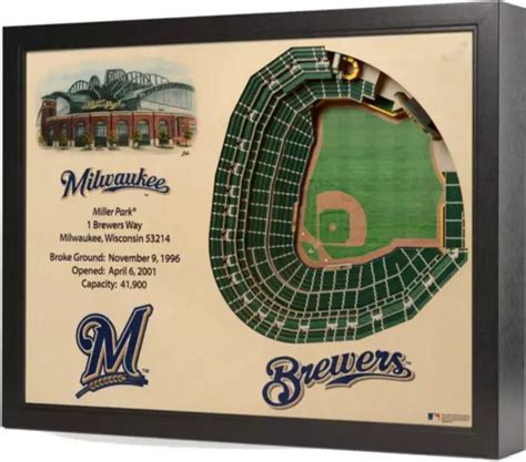 You The Fan Milwaukee Brewers 25 Layer Stadiumviews 3d Wall Art Dick