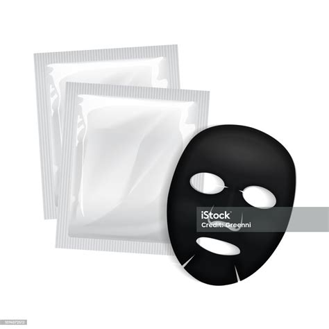 얼굴 검은 마스크입니다 화장품 패키지입니다 얼굴 마스크에 대 한 벡터 패키지 디자인 0명에 대한 스톡 벡터 아트 및 기타 이미지