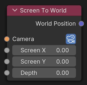 Screen To World UPBGE Manual
