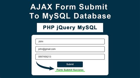 ajax form submit to post json data in mysql database using php and ajax youtube