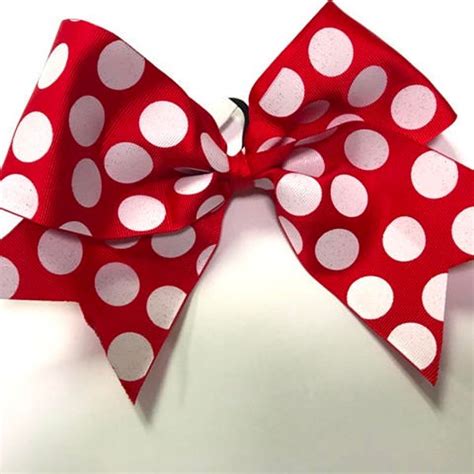 Polka Dot Cheer Bow Etsy