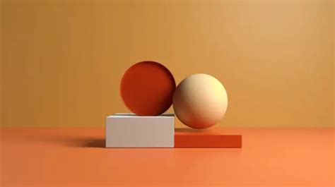 Simplistic Abstract Landscape With Basic Geometric Shapes And Soft