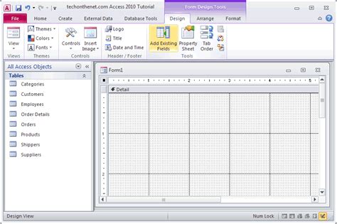 Ms Access 2010 Add Objects To Form