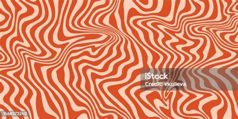 복고풍 그루비 배경 물결 모양의 빈티지 사이키델릭 벽지 트리피 패턴 커버 60년대 또는 70년대 스타일의 포스터 액체 히피 질감 벡터 1960 1969 년에 대한 스톡 벡터