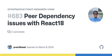 Peer Dependency Issues With React18 Issue 683 Oliviertassinari