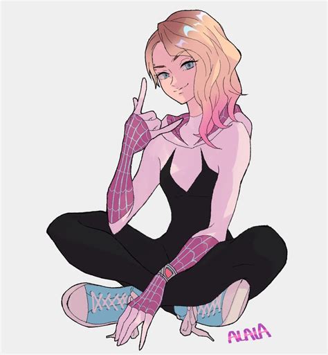 Gwen Stacy And Spider Gwen Marvel And More Drawn By Sushi Pizza Rrr