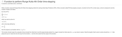 solved function to perform runge kutta 4th order