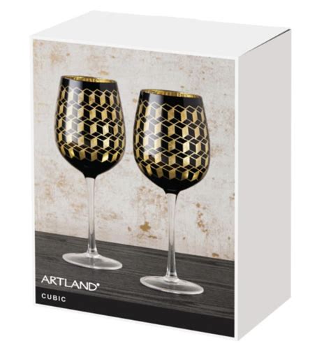 Artland Cubic Wine Glasses Set Of 2 Cater Supplies Direct