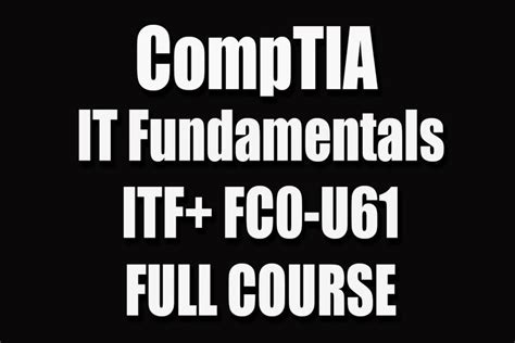 Comptia It Fundamentals Fc0 U61 Itf Optima Elevating Digital