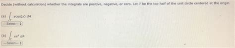 Solved Decide Without Calculation Whether The Integrals Chegg