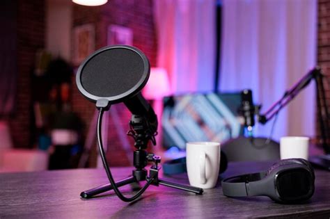 Premium Photo Close Up Of Microphone On Table