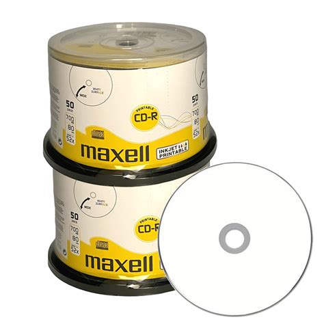 Cd R Printable 700 Mb Full Printable 52x100 St Maxell