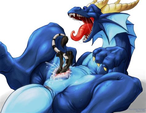 Rule 34 2011 Anthro Blue Crux Dragon Female Horns Nude On Back