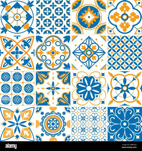 Azulejo Ceramic Tiles Stock Vector Images Alamy