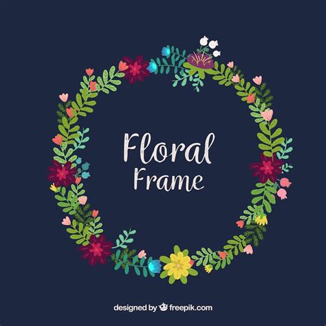 꽃 원형테두리 벡터 Freepik에서 무료 고품질 벡터를 다운로드하세요 Freepik