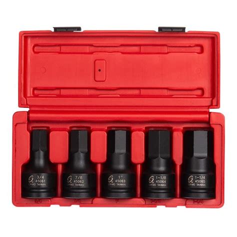 Sunex 34 Dr Sae Impact Hex Driver Set 4506