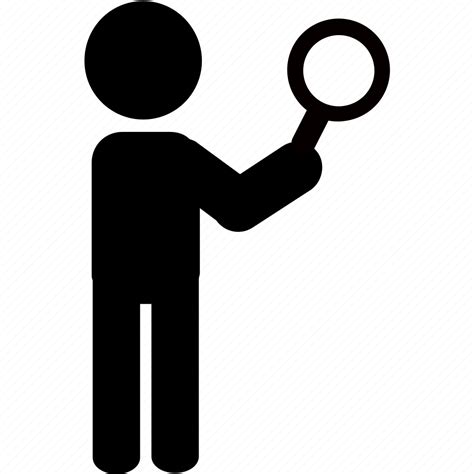 Detective Magnifying Glass Person Search Searching Silhouette Icon