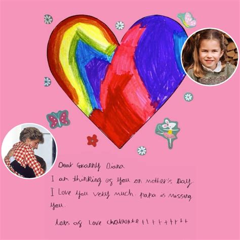 George Charlotte And Louis Wish Granny Diana A Happy Mothers Day