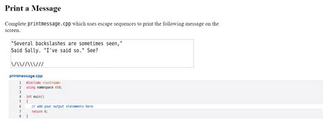 Solved Print A Message Complete Printmessagecpp Which Uses