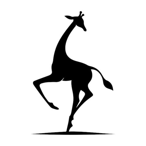 Premium Vector Giraffe Camelopard Giraffid Silhouette Editable Vector