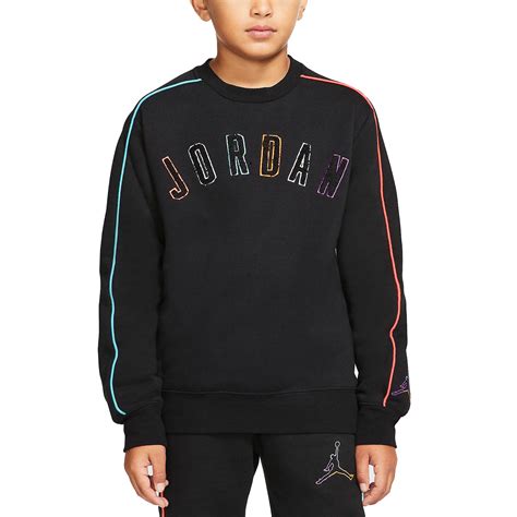 Nike耐克正品 Air Jordan男大童圆领套头运动休闲卫衣ct5383虎窝淘