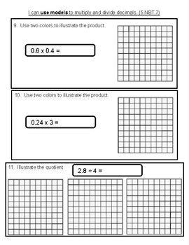 Add Subtract Multiply Divide Decimals Assessment By Assessment Queen