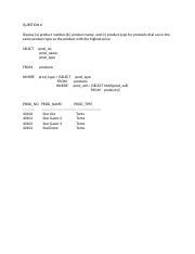 DBS311 Lab03 Question6 Docx QUESTION 6 Display A Product Number B