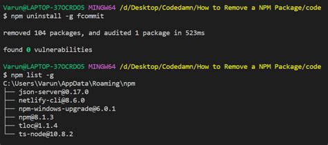 How To Remove An Npm Package Npm Uninstall Guide