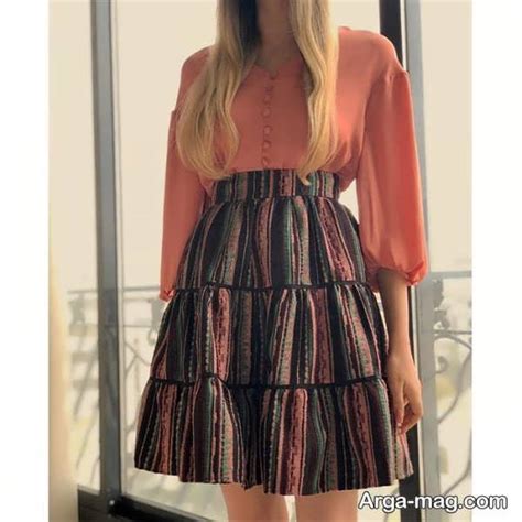 ۵۰ مدل دامن چین دار دخترانه و زنانه با طرح های مد سال