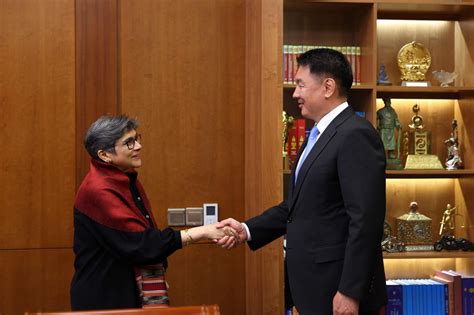 Монгол Улсын Ерөнхийлөгч У Хүрэлсүхэд НҮБ ын Орлогч Ерөнхий нарийн бичгийн дарга бараалхав